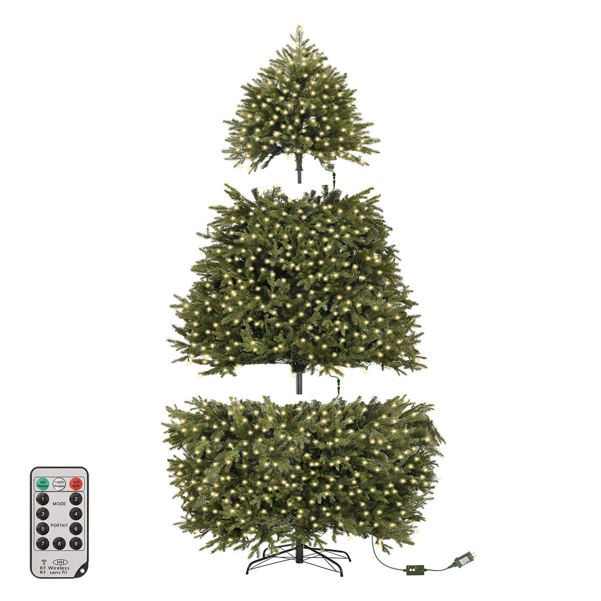 Artiplanto Oscar Most Realistic Artificial Fir Pre-Lit Christmas Tree 7 ...